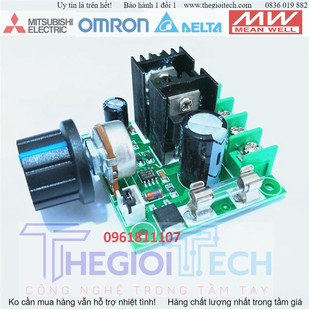 Bộ điều tốc 10A cho motor có chổi than, 12V - 40VDC, cho motor giảm tốc ...