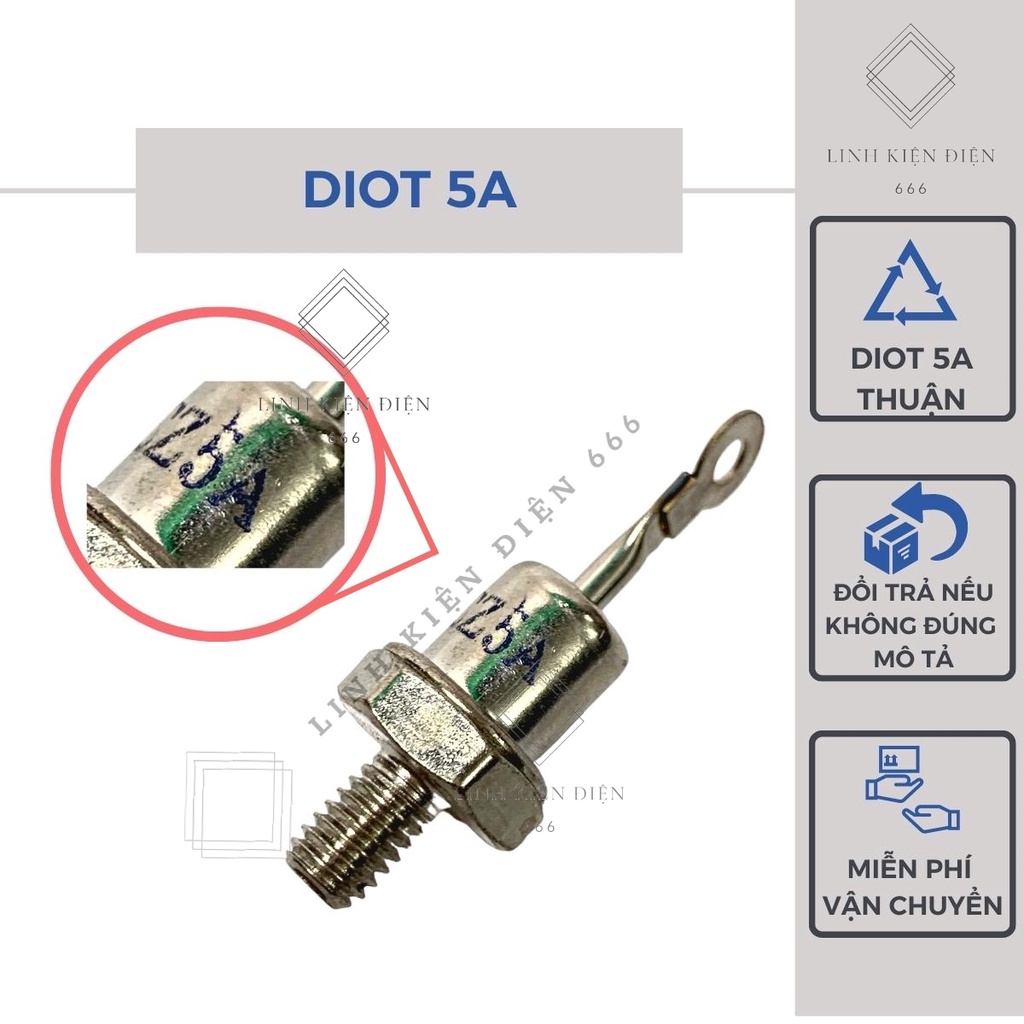 Diode 5A điốt chỉnh lưu 1 chiều thuận cho máy nạp ắc quy DIOTTQ5A ...