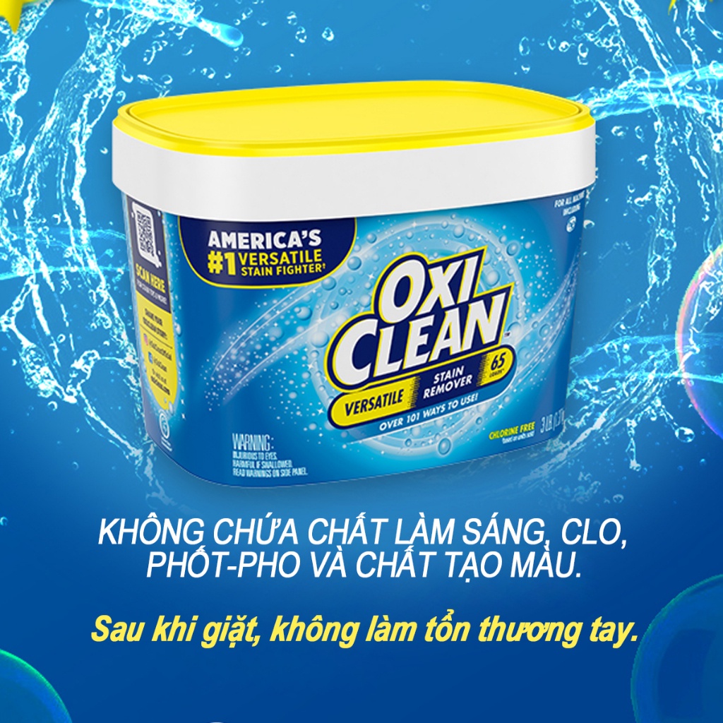 Bột tẩy vết bẩn đa năng bản nâng cấp - không chứa clo, phosphat và chất ...