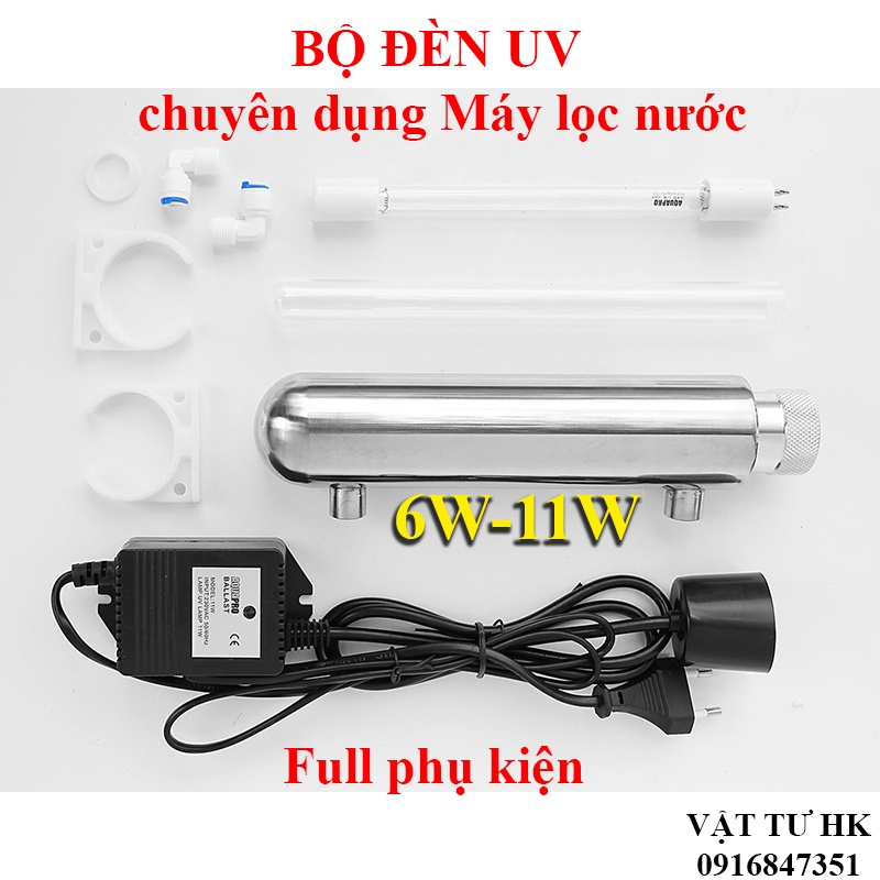 Bộ bóng đèn UV diệt khuẩn cho máy lọc nước 6W 11W (4 chân) đèn tia uv tia cực tím kháng khuẩn ...