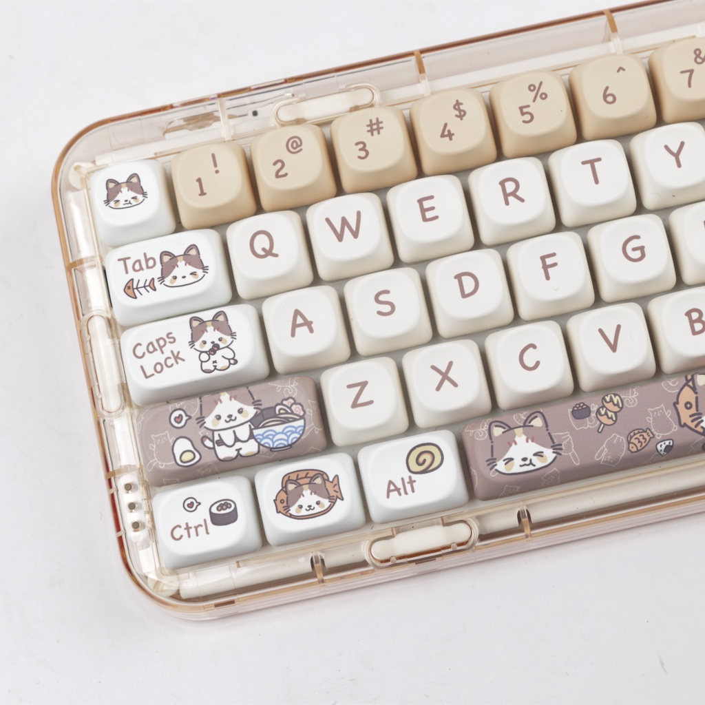 Meow Meow Keycaps MOA Profile Cá Tính Keycap Cho ANSI Bố Trí Bàn Phím ...