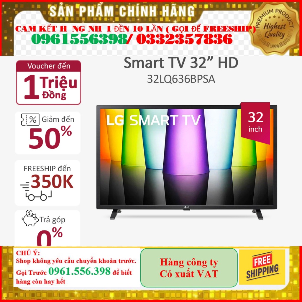 [CHÍNH HÃNG] Smart HD Tivi LG 32 inch 32LQ636BPSA (Model 2022) - Miễn ...