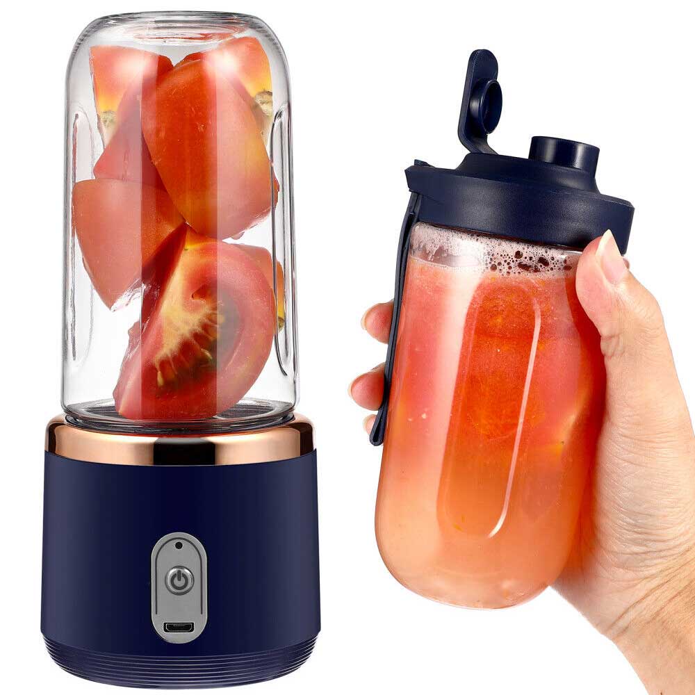 Portable juice cup juicer blue 6 blade/double cup mini fruit mixer ...