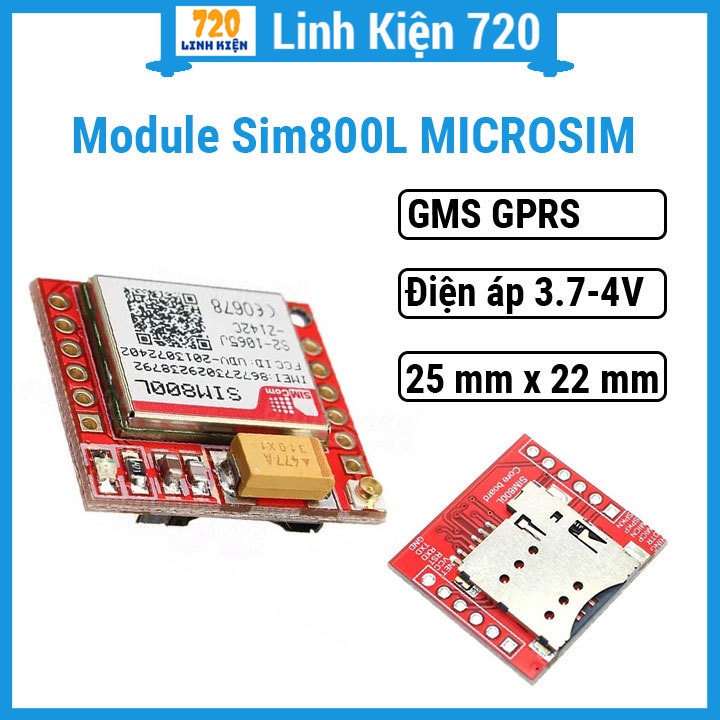 Module sim 800L MICROSIM GMS GPRS nguồn cấp 3V8-4V2 | Shopee Việt Nam