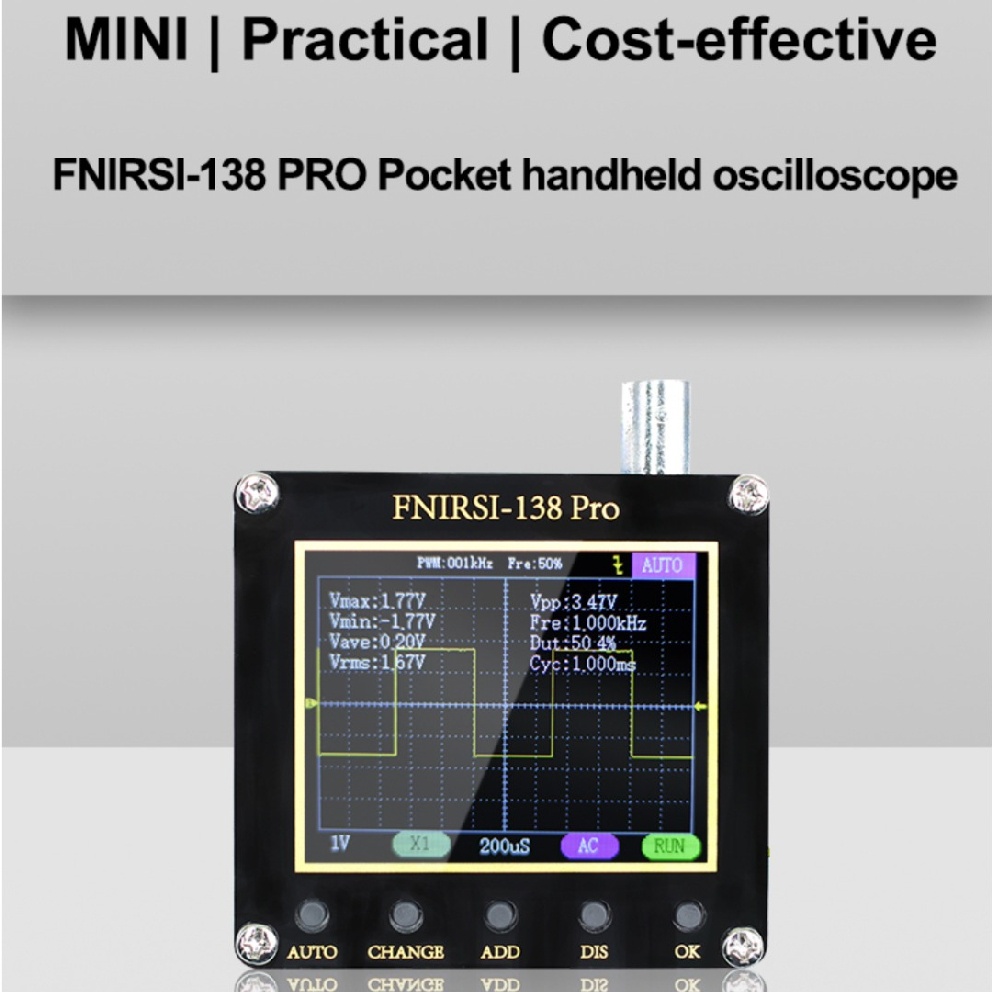 New FNIRSI-138 PRO Digital Handheld Oscilloscope 200KHz Analog ...