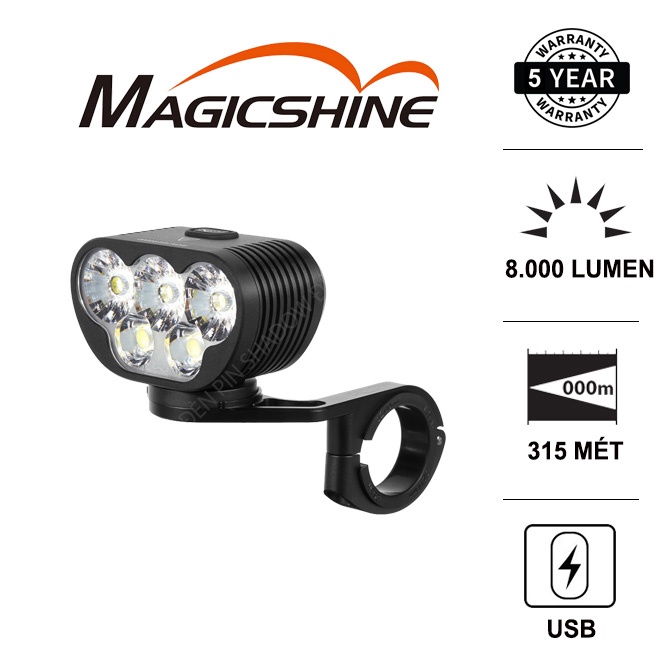 Đèn pin xe đạp MAGICSHINE MONTEER 8000s độ sáng 8000 lumen chiếu xa 315m pin rời 7.2V 10000mAh ...