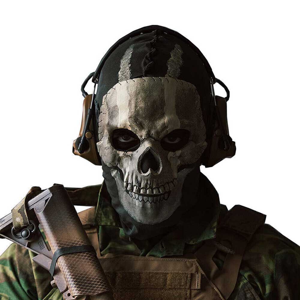 Ghost Mask COD Cosplay Airsoft Tactical Skull Full Mask | Shopee Việt Nam