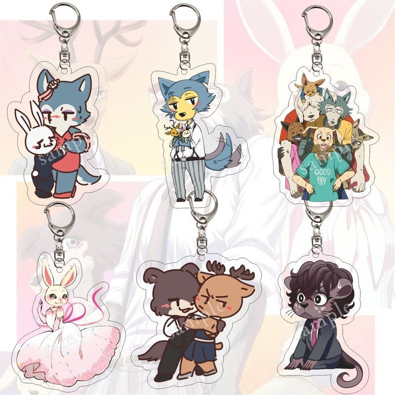 Móc khoá BEASTARS Anime Keychain Women Legoshi Louis Juno Kawaii Key ...