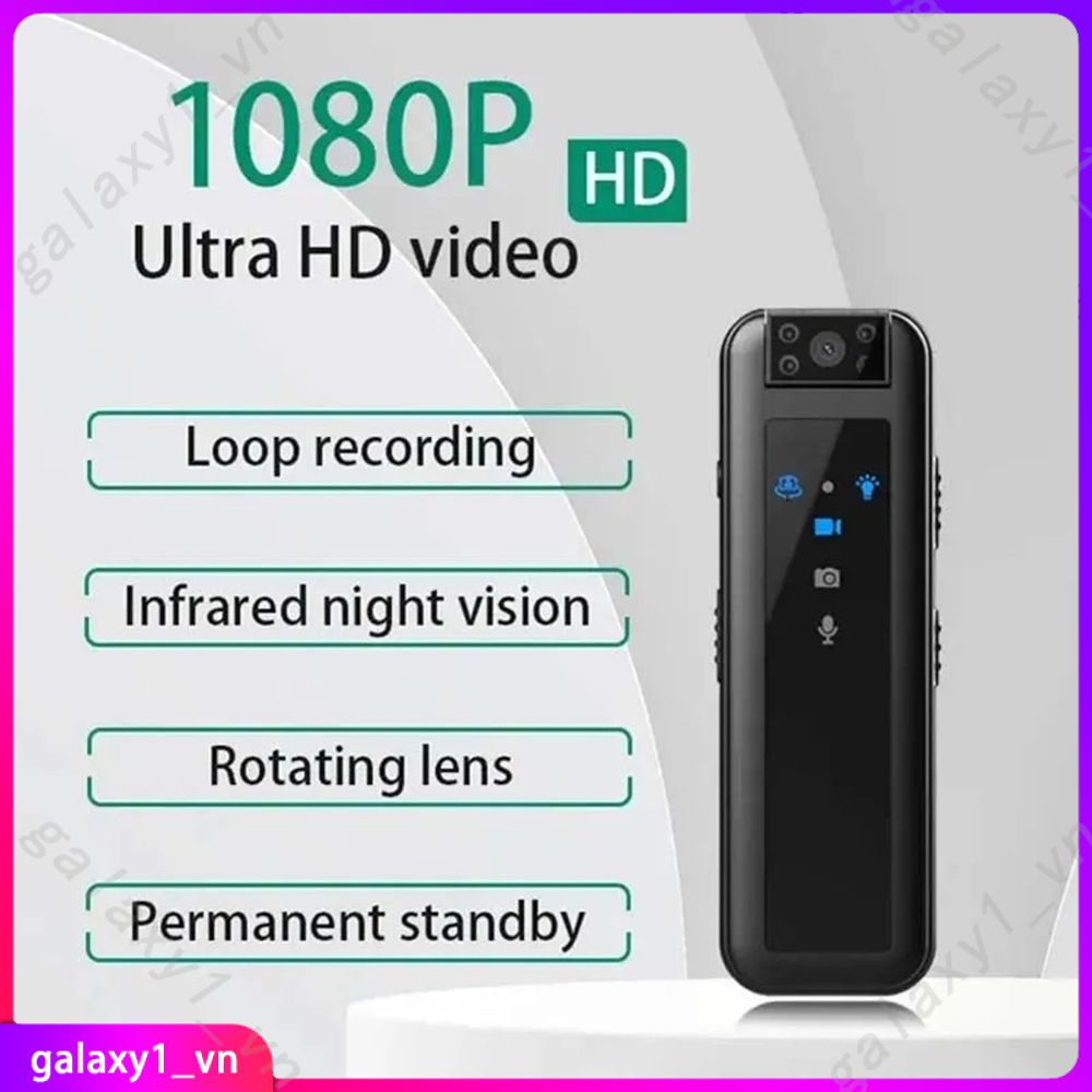 Camera HD 1080P hồng ngoại tầm nhìn đêm/pin tích hợp gắn trên người cho ...