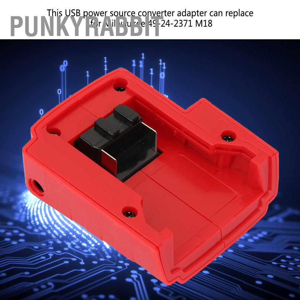PunkyRabbit Bộ chuyển đổi nguồn điện USB cho Milwaukee 49-24-2371 M18 ...