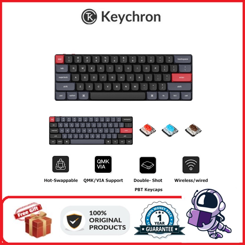 [in stock] Keychron K9 Pro QMK/VIA Wireless Custom Mechanical Keyboard ...