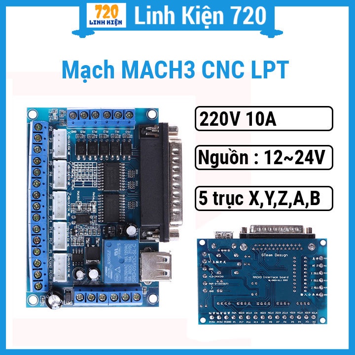 Mạch MACH3 CNC LPT đọc dữ liệu, xuất xung điều khiển.... | Shopee Việt Nam