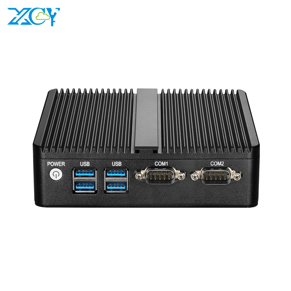 XCY Mini PC Intel Celeron J4125 Quad Cores 2x RS232 Dual Ethernet 300M ...