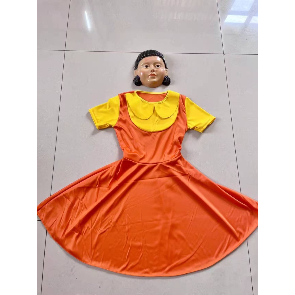 squid game doll costume squid game skirt squid game costume for girls | Shopee Việt Nam