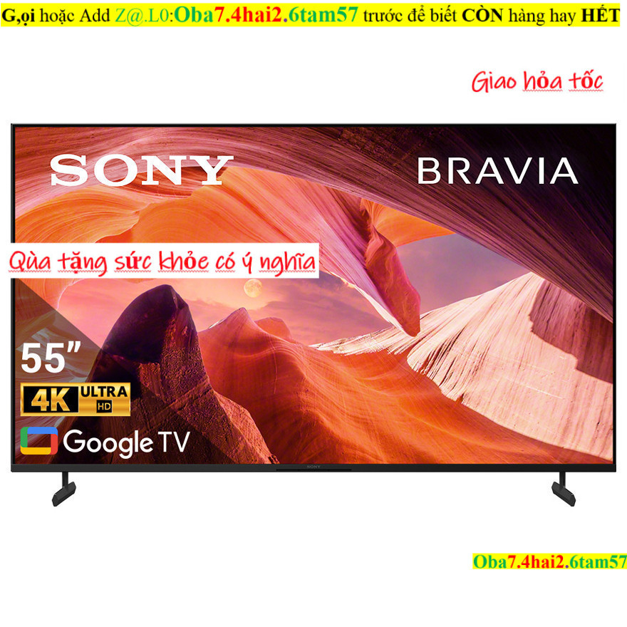 Còn 1c-KD-55X80L - Google Tivi Sony 4K 55inch KD-55X80L (Bộ xử lý X1 4K ...