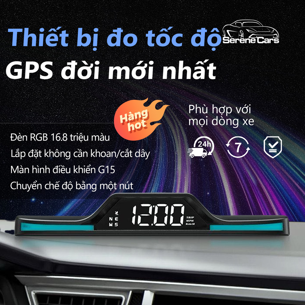 2025 mẫu HUD GPS Mới G15 Đa Năng Ô Tô HUD Màn Hình Hiển Thị GPS Quá Tốc ...
