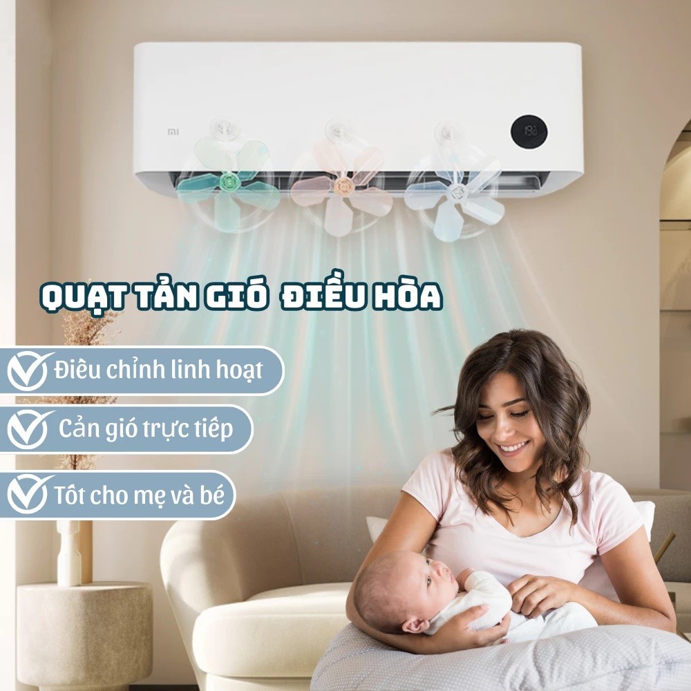 Quạt tản gió điều hòa,quạt chuyển hướng gió điều hòa máy lạnh 3 cánh ...