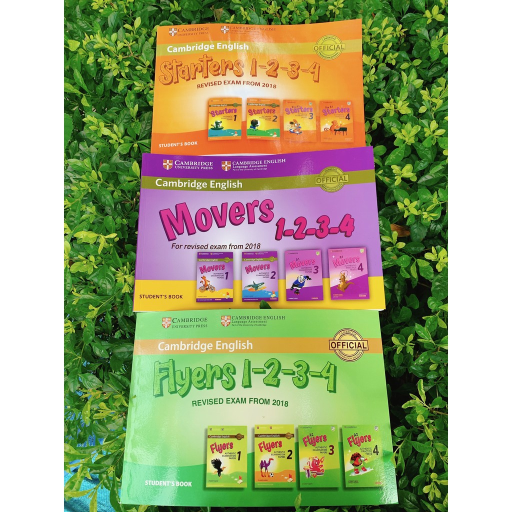 Sách - Cambridge Starters, Moves, Flyers 1234 in gộp | Shopee Việt Nam