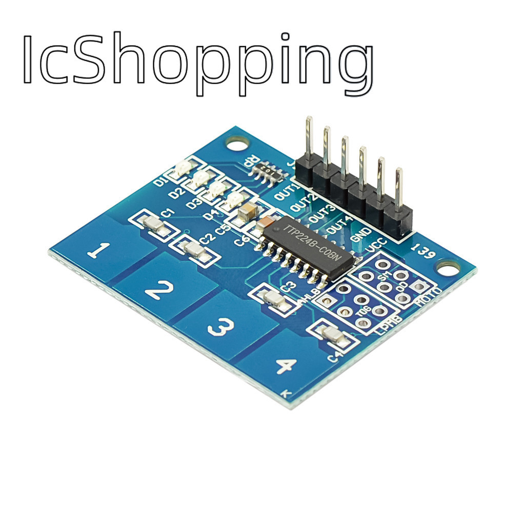 Mô-đun cảm biến cảm ứng cảm ứng điện dung công tắc 4 chiều TTP224 ...