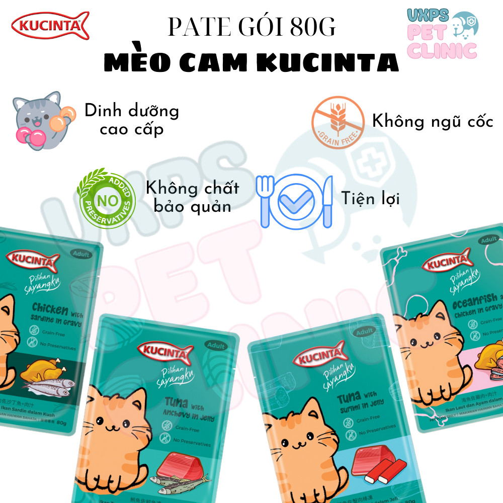 Pate Mèo Cam Kucinta 80g - Dinh Dưỡng Đầy Đủ, Giá Bình Dân | Shopee ...
