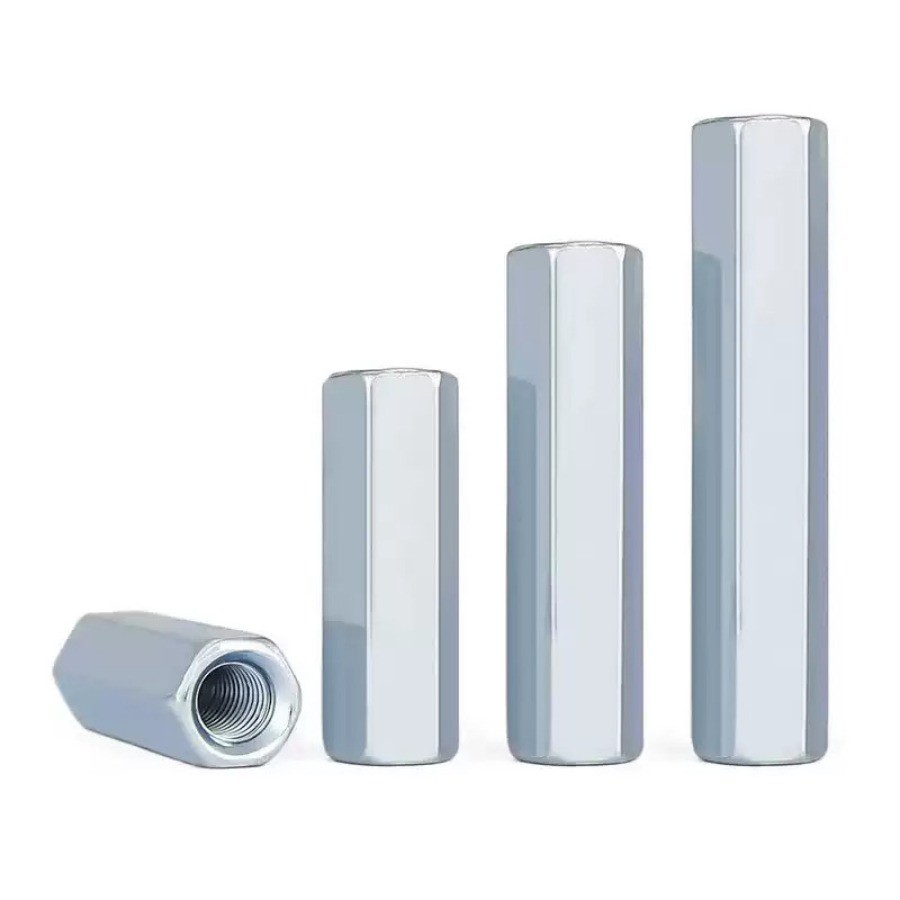 Ống nối ty ren lục giác mạ kẽm - Nối ren Đai ốc n M10 / M12 / M14 / M16 ...