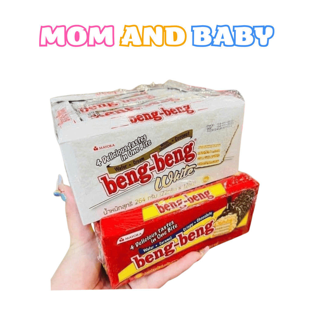 Bánh Xốp BENG BENG Nội Địa Thái Lan 12 Thanh 640g Giòn Tan Hàng Thái ...