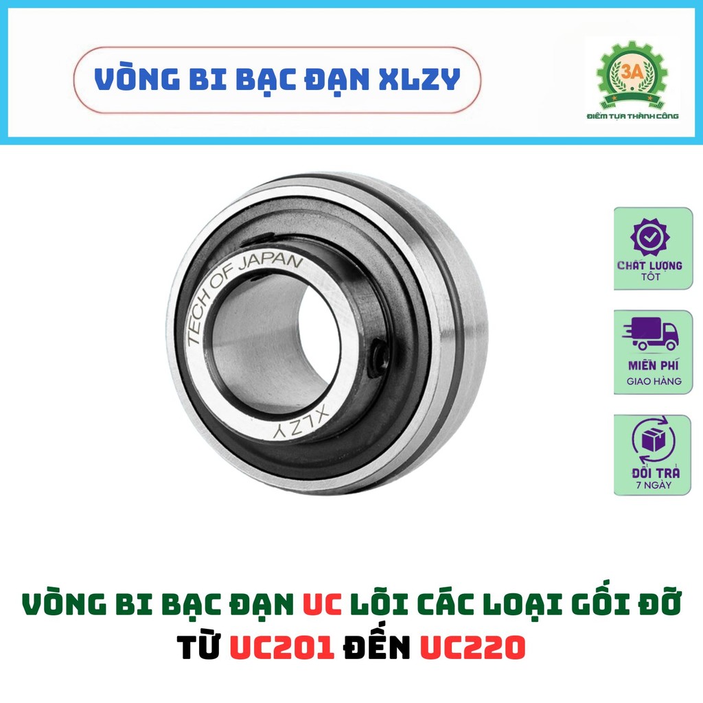 Vòng bi bạc đạn UC - Lõi lắp các loại gối đỡ UC201 UC202 UC203 UC204 UC205 UC206 - Chính hãng ...