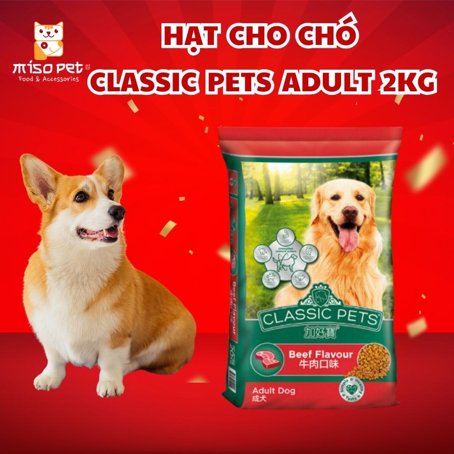 Thức ăn cho chó Classic Pets hạt cho chó vị bò gói 2kg | Shopee Việt Nam