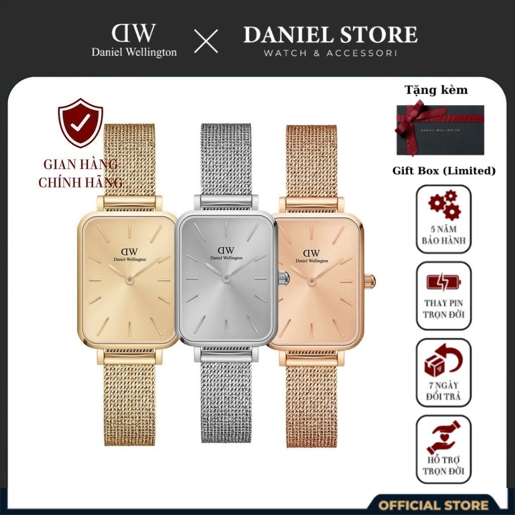 [Tặng Kèm Hộp Nơ] Đồng Hồ Nữ Daniel Welington Quadro Uniton & Vòng Tay ...