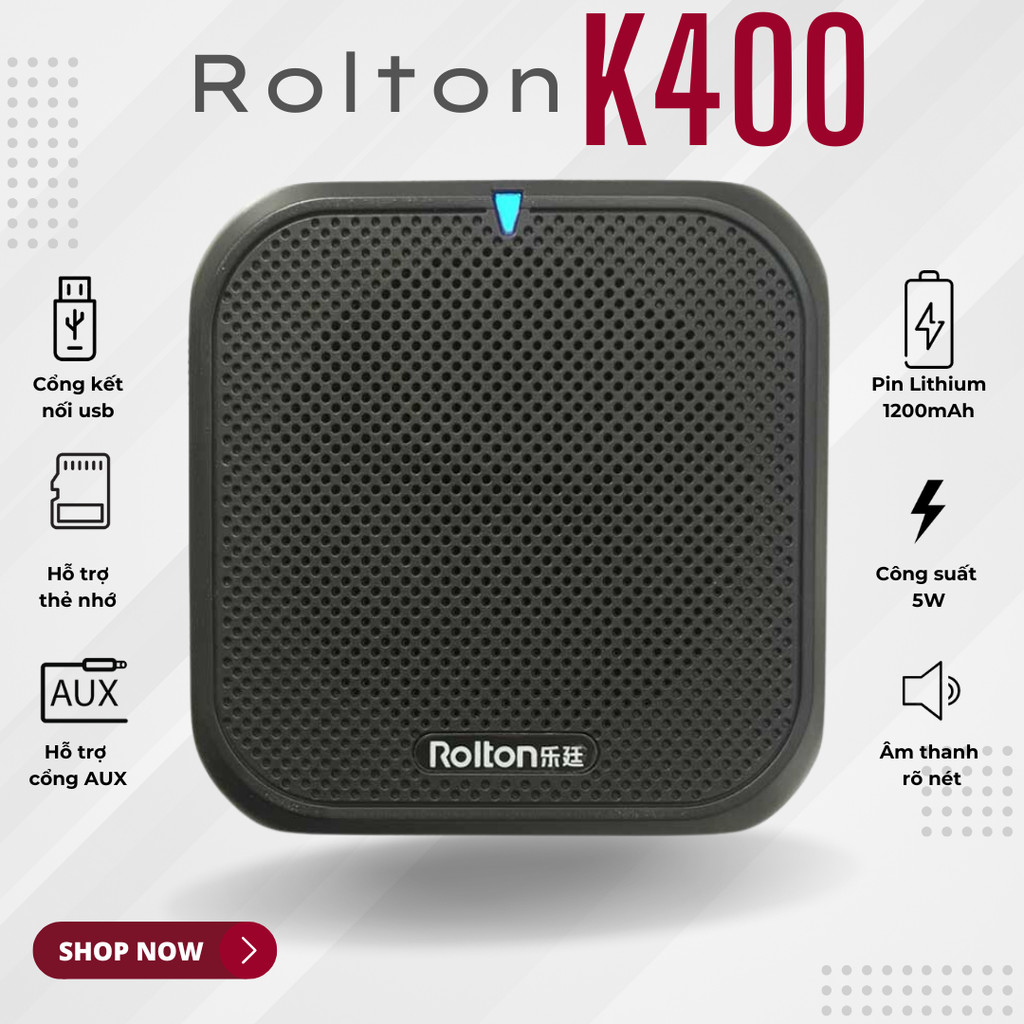 Máy Trợ Giảng Mini ROLTON K400 4 Trong 1 Âm Thanh To Rõ Pin Lâu 15 Giờ | Shopee Việt Nam