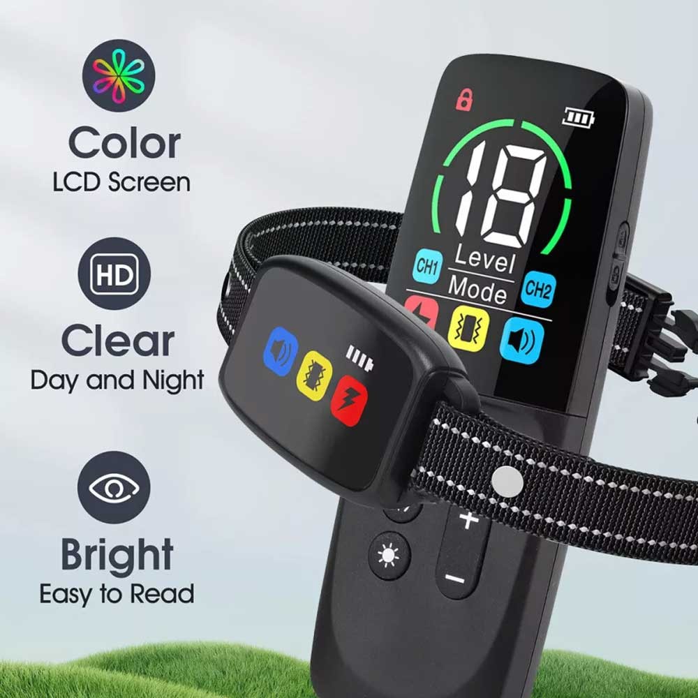 Anti Bark Electric Shock Pet Dog Training E-Collar Obedience Remote ...