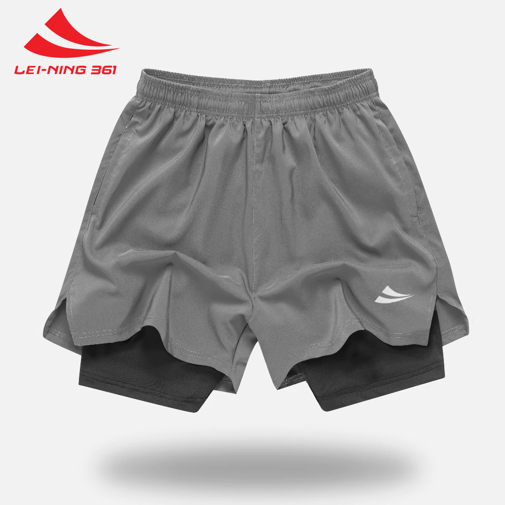 Quần Short Thể Thao 2 Lớp Lei-Ning 361 ,Thoáng Khí, Co Giãn Tốt, Thoải ...