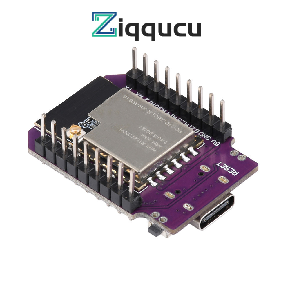ZIQQUCU MINI BW16 bảng phát triển RTL8720DN WiFi băng tần kép Bluetooth BLE mô-đun CH340 ...