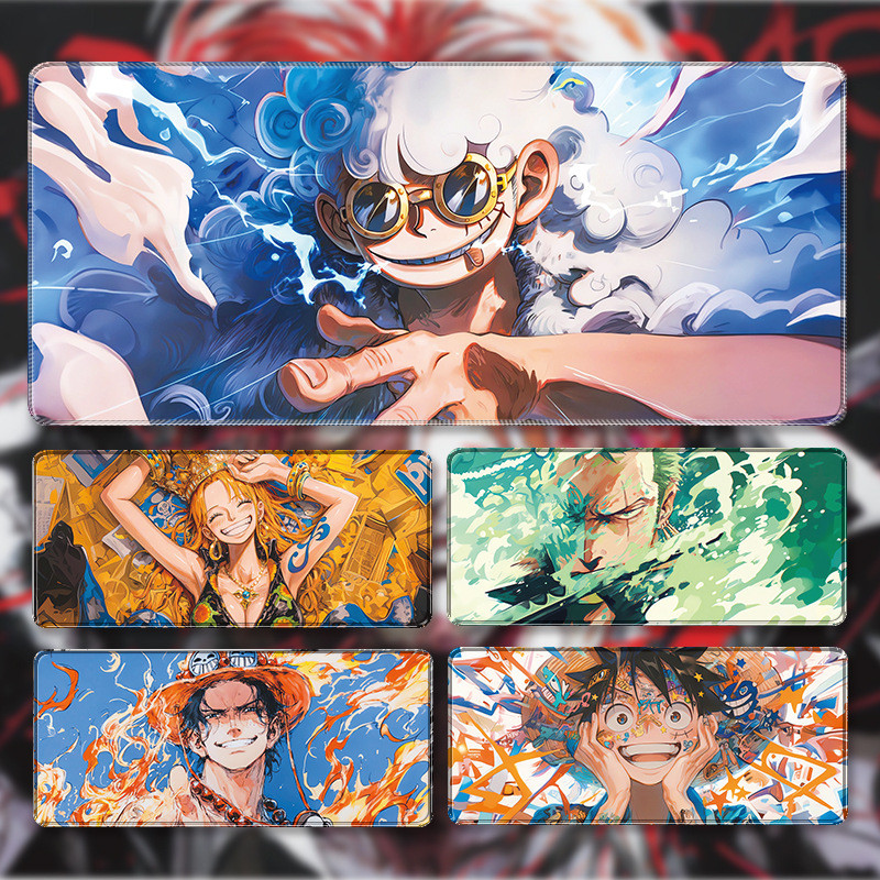 New One Piece Mouse Pad Oversized Luffy Zoro Computer Keyboard Pad ...