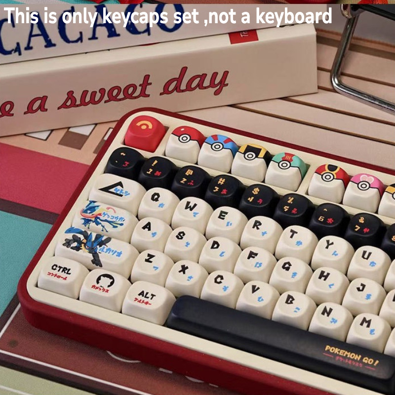 PBT Keycap Cherry MOA pokemon Chủ đề cá tính Keycap Nhuộm thăng hoa ...