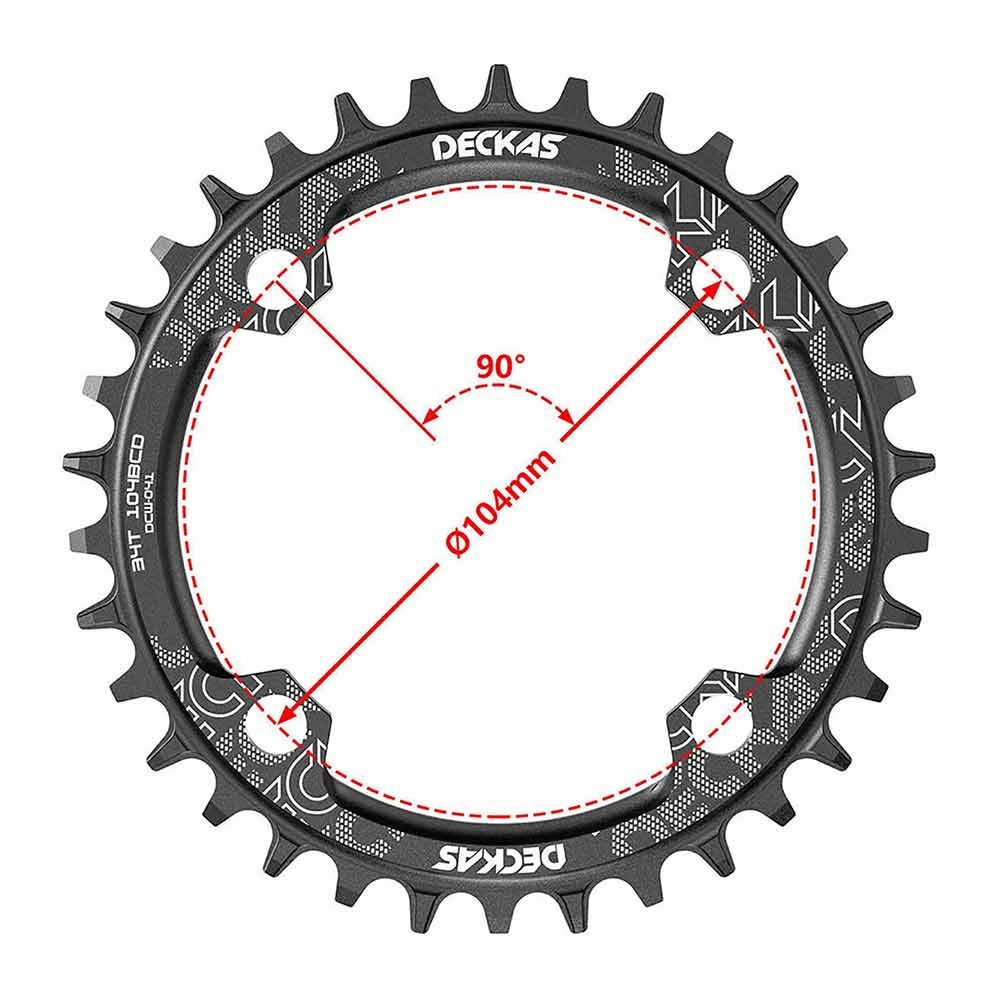 DECKAS Positive and Negative Gear Disc 104BCD Mountain Bike Gear Disc ...
