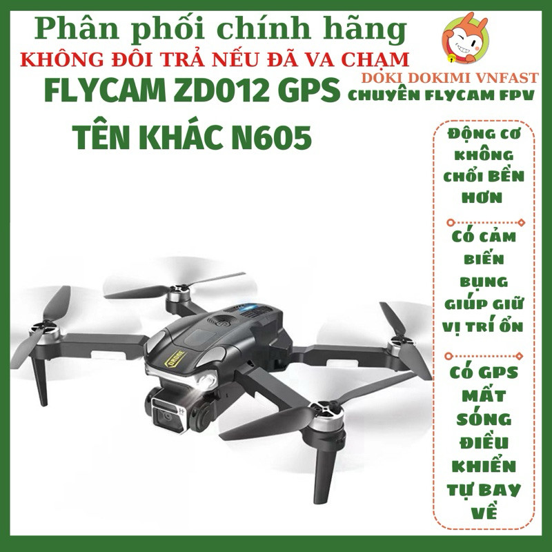 FLYCAM GPS ZD012 - N605 - có GPS mất sóng về - động cơ không chổi than ...