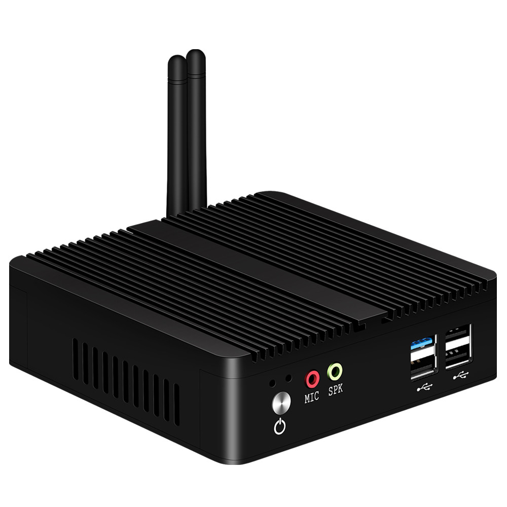 Mini PC Intel Celeron J1900 Fanless Embedded Computer Win Linux 4x USB ...