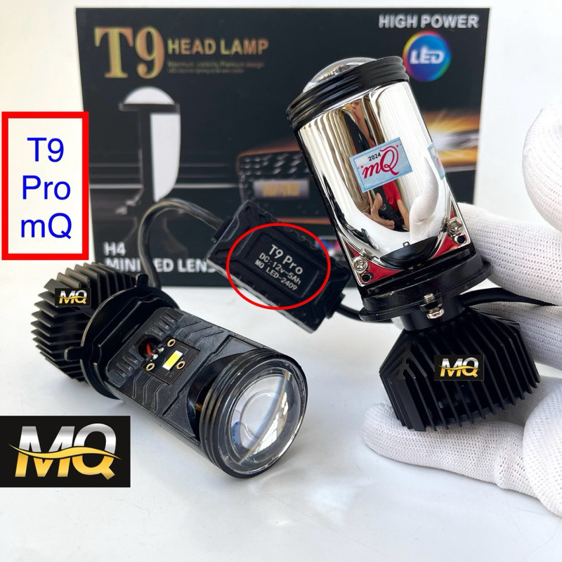 Đèn Pha Led Bi Cầu T9 Pro mQ - LED H4 Bản 2024 ( Ko Lắp Điện Máy ) M01B ...