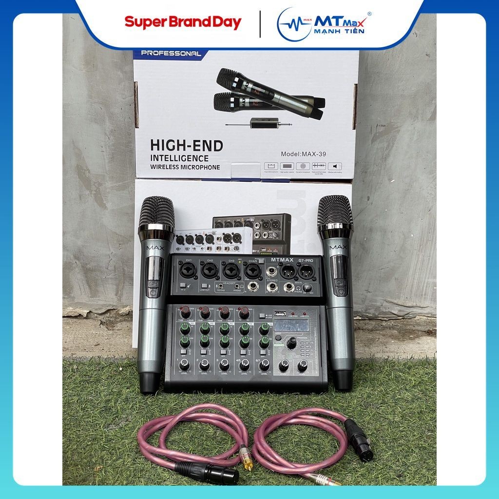 Combo Hát karaoke mixer g7 và mic max 39 hỗ trợ kết nối siêu đa năng ...