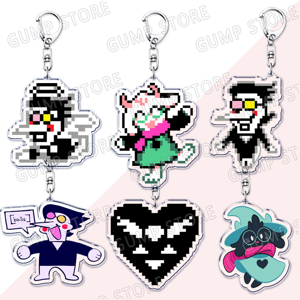 Cute Game Deltarune Keychains for Accessories Ralsei Kris Susie Spamton ...