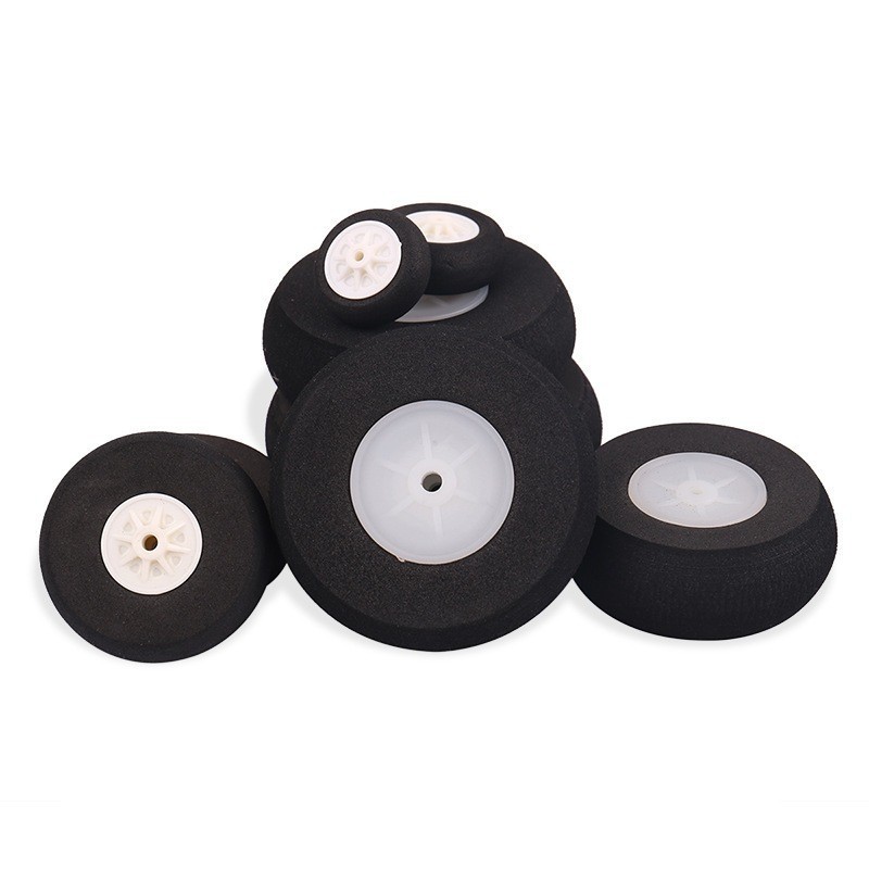 Bánh xe xốp D25mm, 30mm, 45mm, 50mm, 57mm, 64mm, 70mm, 76mm dùng chế ...