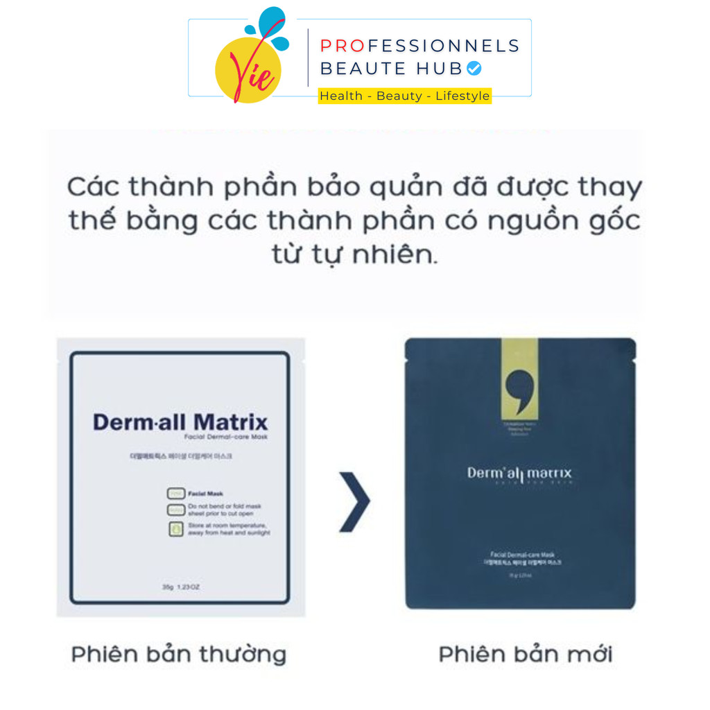 Mặt Nạ DERMA-ALL MATRIX Matrix Facial Dermal Care Mask Cấp Ẩm Căng Bóng ...