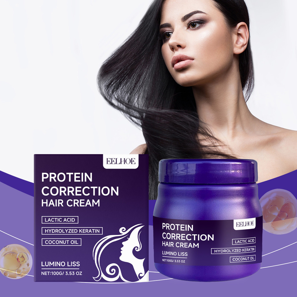Kem dưỡng tóc chỉnh sửa Protein, Axit Lactic, Dầu dừa Keratin thủy phân ...
