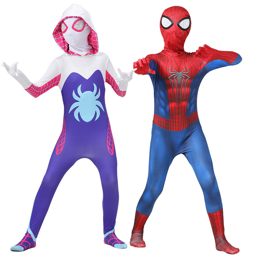 Trẻ em Người nhện Cosplay Body Gwen Girl Spider Áo liền quần Trang phục ...
