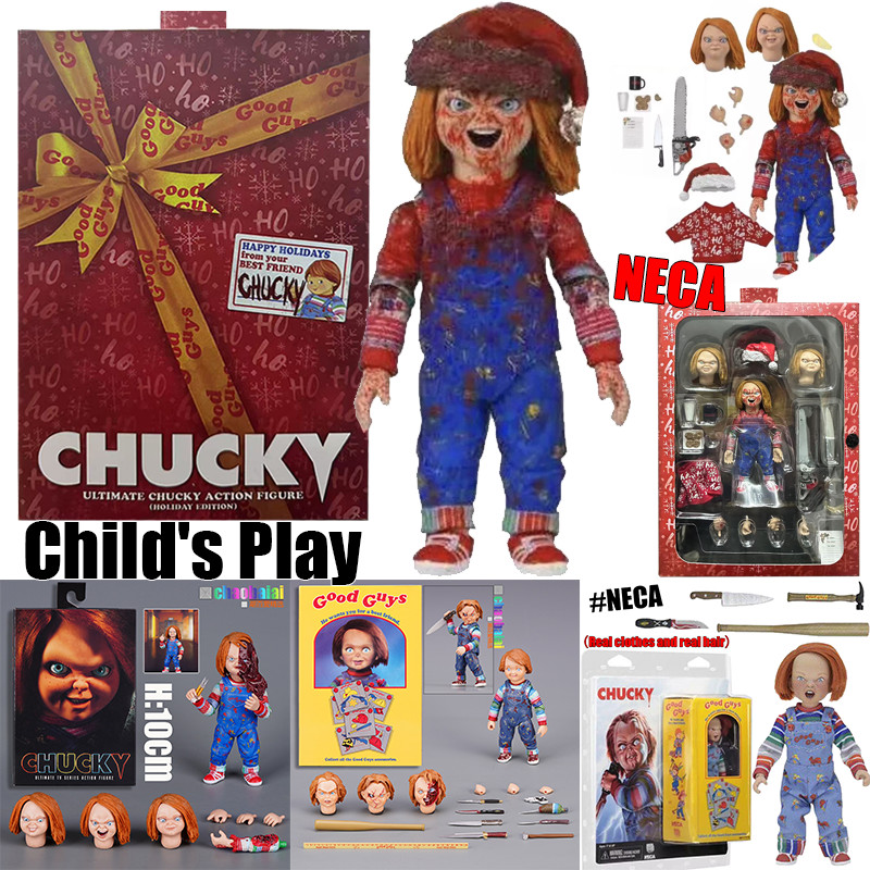 Trò chơi trẻ em NECA Chucky Christmas Ver. Tóc Thật Thật Quần Áo Búp Bê ...