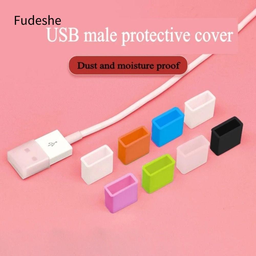 FUDESHE USB Male Dust Cover, Nút chặn mở rộng sạc chống bụi, Dây truyền ...