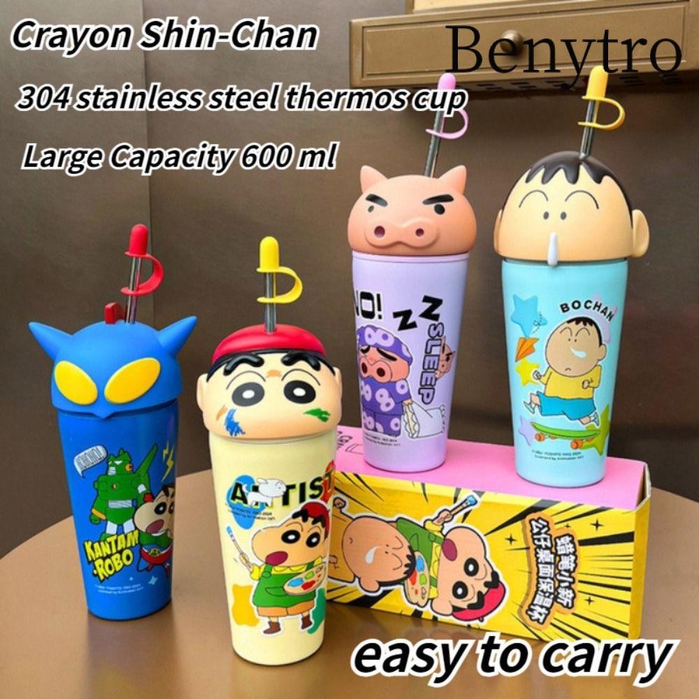 Benytro Crayon Shin-Chan Cup, Cốc rơm Shin-Chan bằng thép không gỉ ...