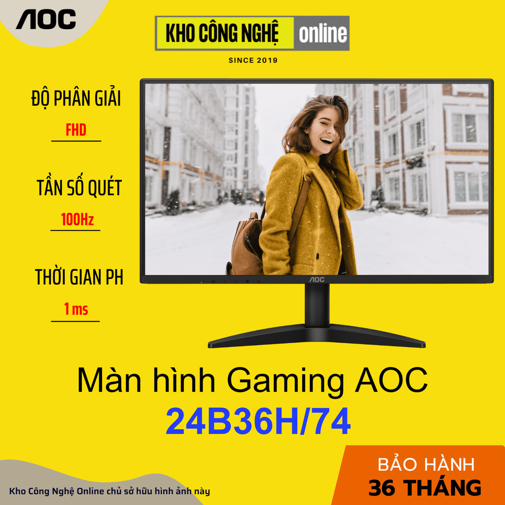 Màn hình AOC 24B36H/74 24 inch Full HD 100Hz 1ms IPS (Hàng Chính Hãng ...