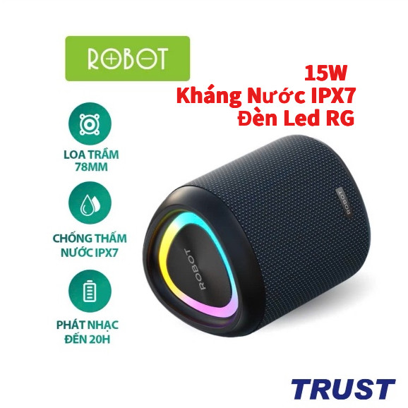 Loa Bluetooth ROBOT RB120S 15W Kháng Nước IPX7 Đèn Led RGB - Hỗ Trợ Thẻ ...